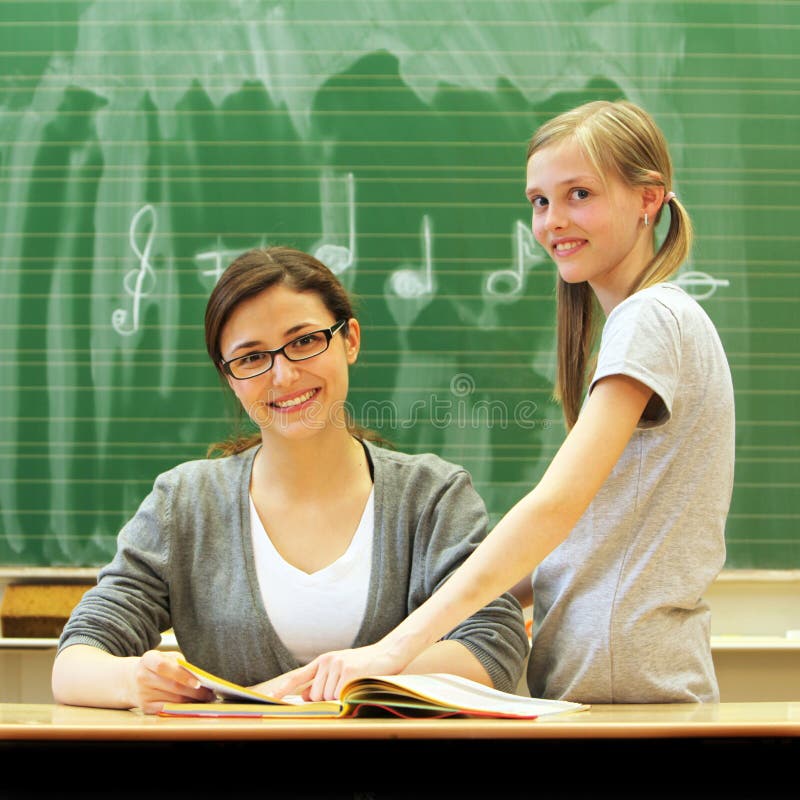 Teacher And Student Learn Together Stock Image - Image of learn ...