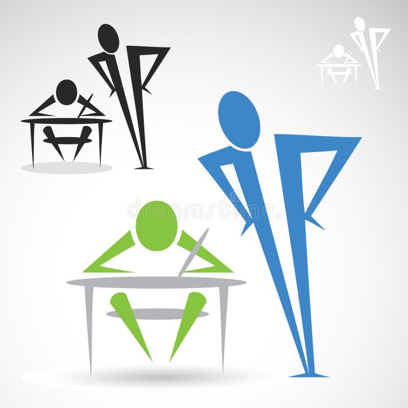 Teacher and student icon stock vector. Illustration of hardworking ...