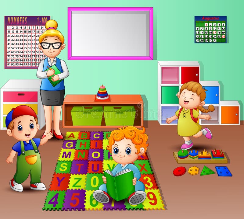 Preschool Classroom Cartoon
