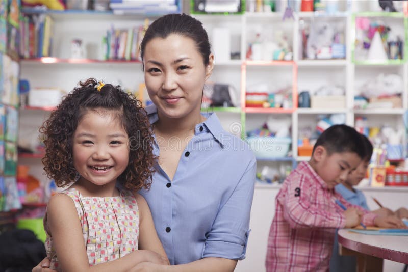 Teacher and Student Portrait Looking at Camera Stock Photo - Image of ...