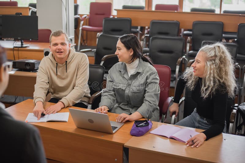 The Teacher and Students Communicate in Sign Language in the Classroom ...