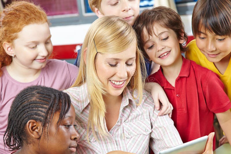 Students Looking at Teacher Working in Class Stock Photo - Image of ...