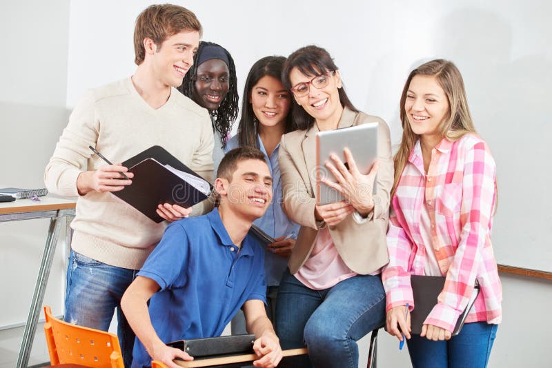 Students smiling in class stock image. Image of seminar - 21304575