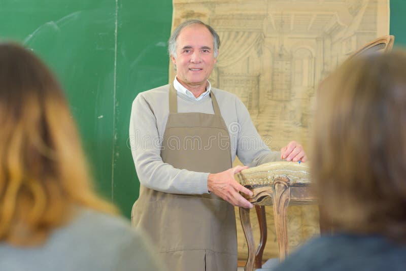 Teacher Talking To Apprentices Stock Photo - Image of worktool ...
