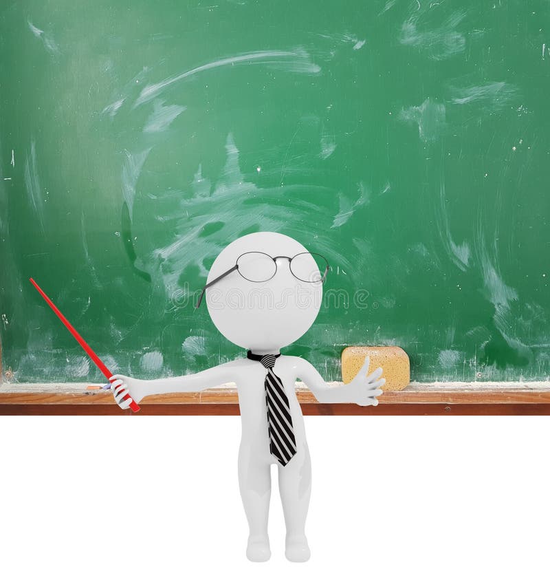 Teacher Teaching Glass Eye Tie Isolatd 3d Human Character - 3d ...