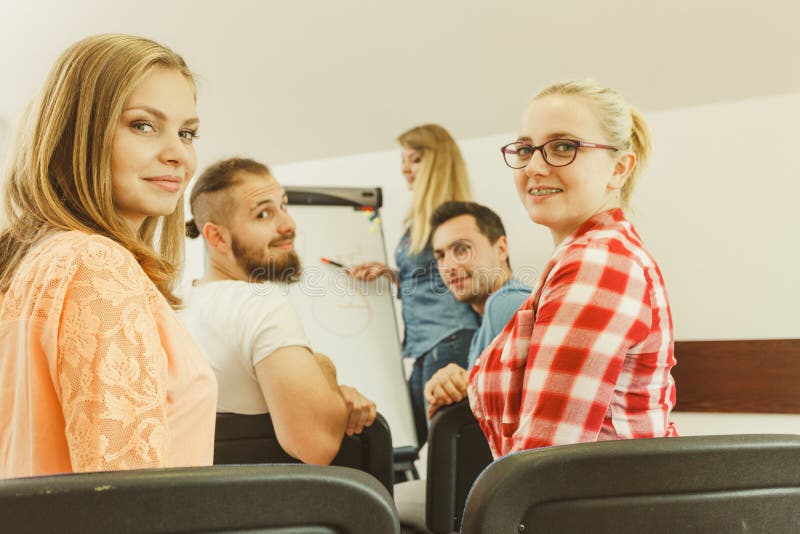 Teacher Teaching Mathematics To College Students Stock Photo - Image of ...