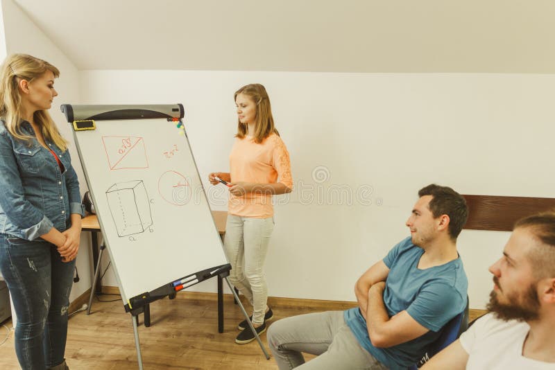 Teacher Teaching Mathematics To College Students Stock Image - Image of ...
