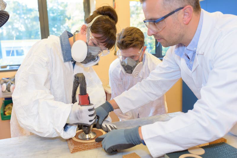 Teacher with Technology Students Stock Photo - Image of teach, ground ...