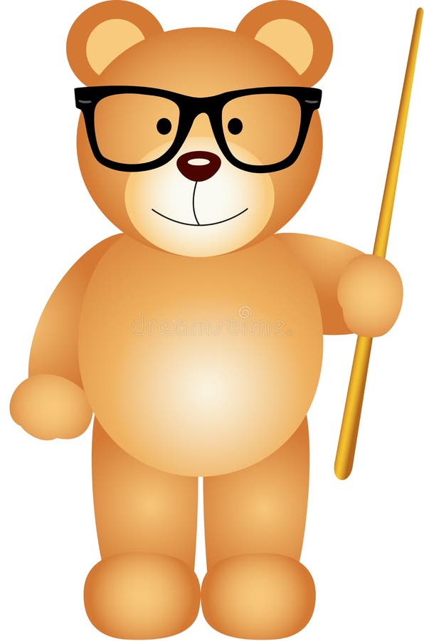 Teacher Bear stock vector. Illustration of character - 25369172