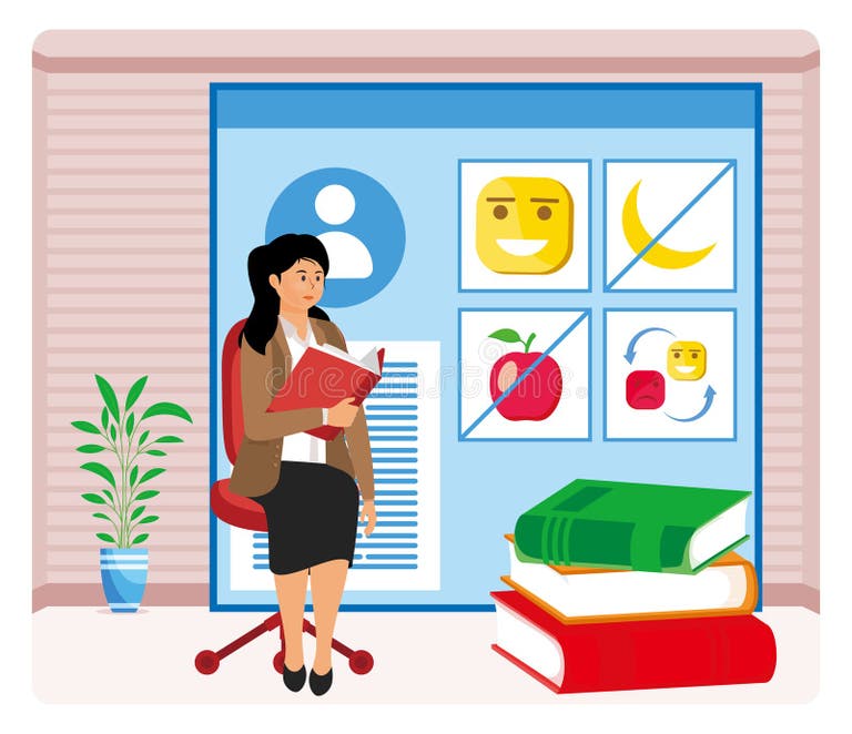 Teacher Training Workshop. Professional Woman Reading Document in an ...