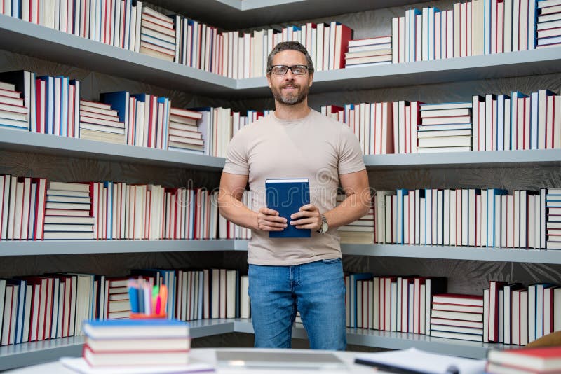 Teacher Tutor in School Classroom. Knowledge, Education. Man with Book ...