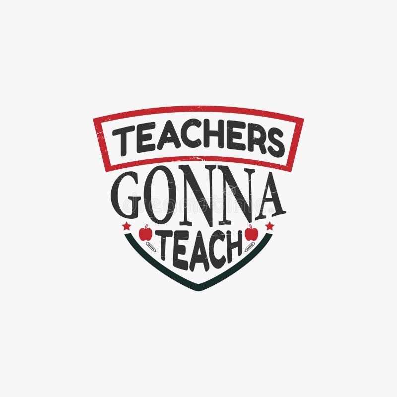 Teacher Typographic Quotes T Shirt Design Vector Stock Illustration ...