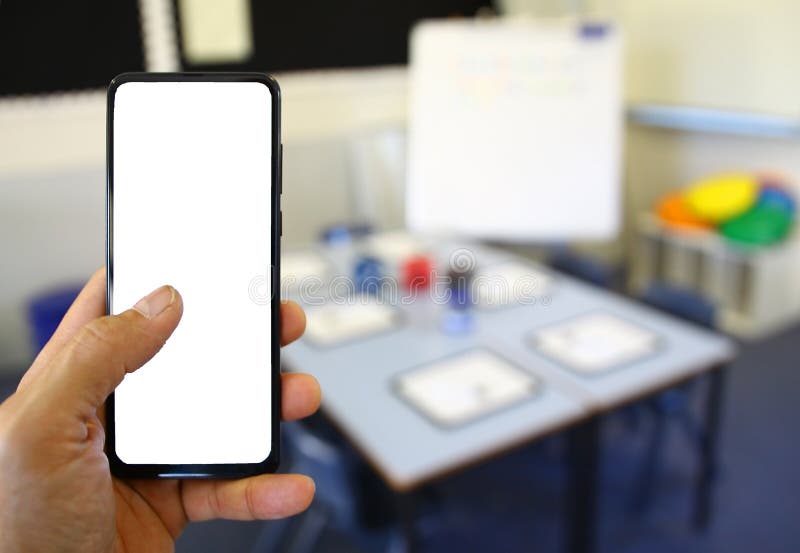 Using Mobile Phone in the Classroom Stock Photo - Image of education ...