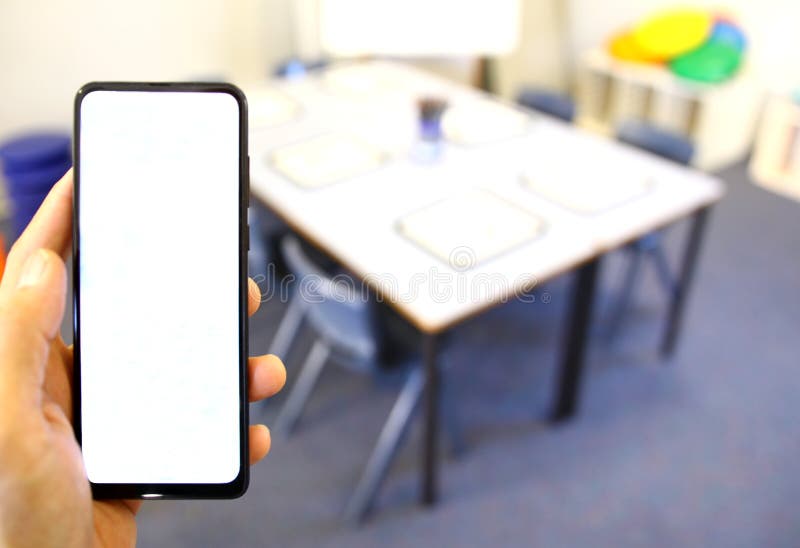 Using Mobile Phone in the Classroom Stock Image - Image of smart, hand ...