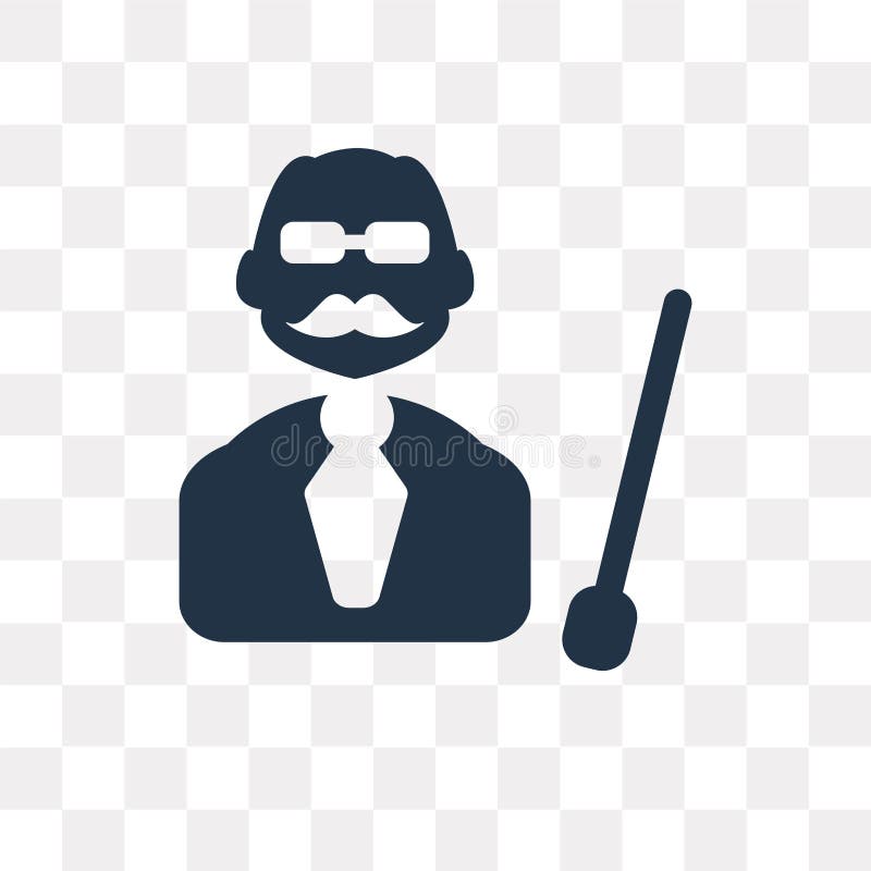 Teacher Vector Icon Isolated on Transparent Background, Teacher Stock ...
