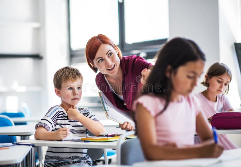 Children at Lesson in Class Stock Photo - Image of study, studying ...