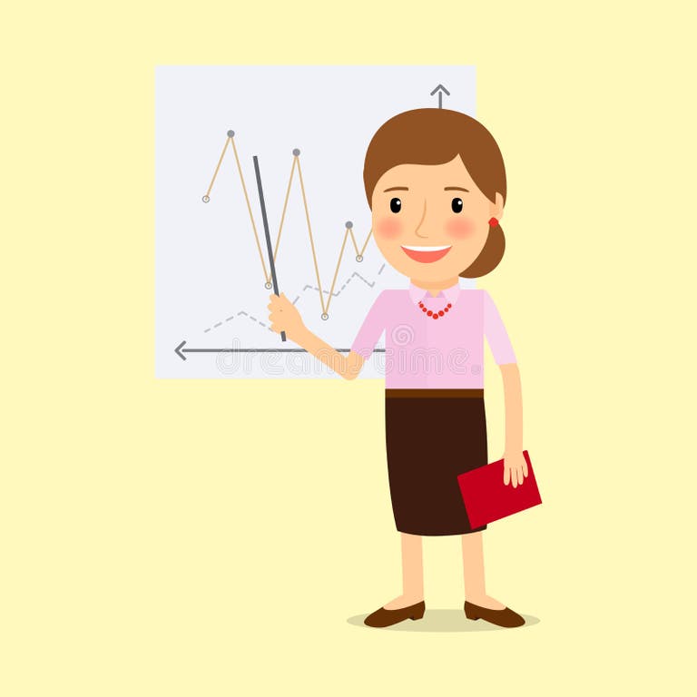 Teacher with Whiteboard Cartoon Character Stock Vector - Illustration ...