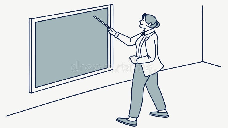 Teacher at Whiteboard, Education and Learning Vector Design Generative ...