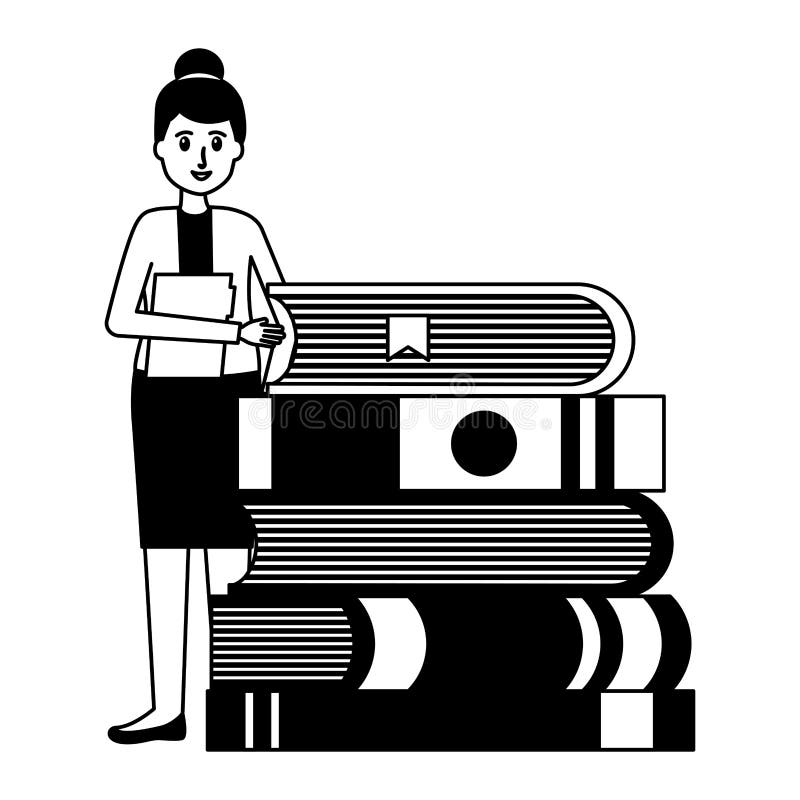 Teacher Woman Books Stock Illustration Illustration Of People 147185265