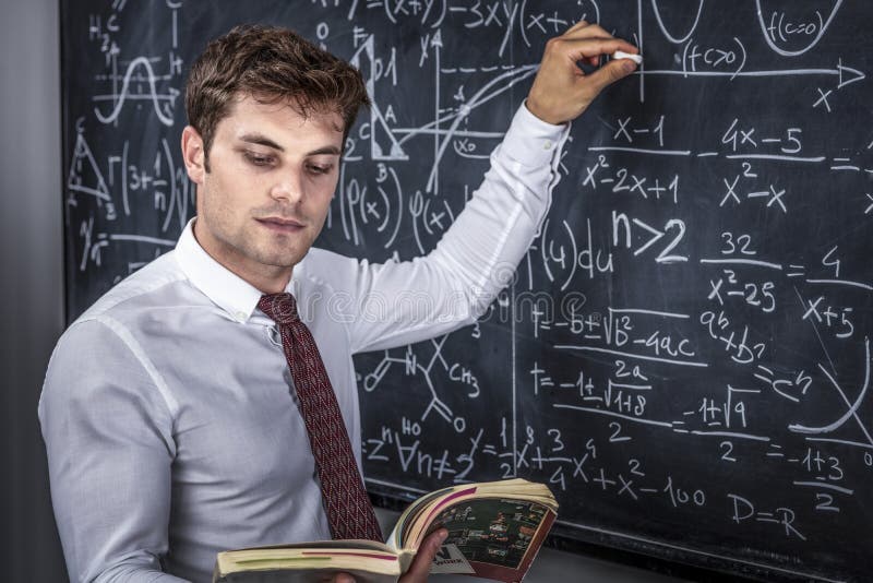 Teacher at work stock photo. Image of book, read, blackboard - 17537592