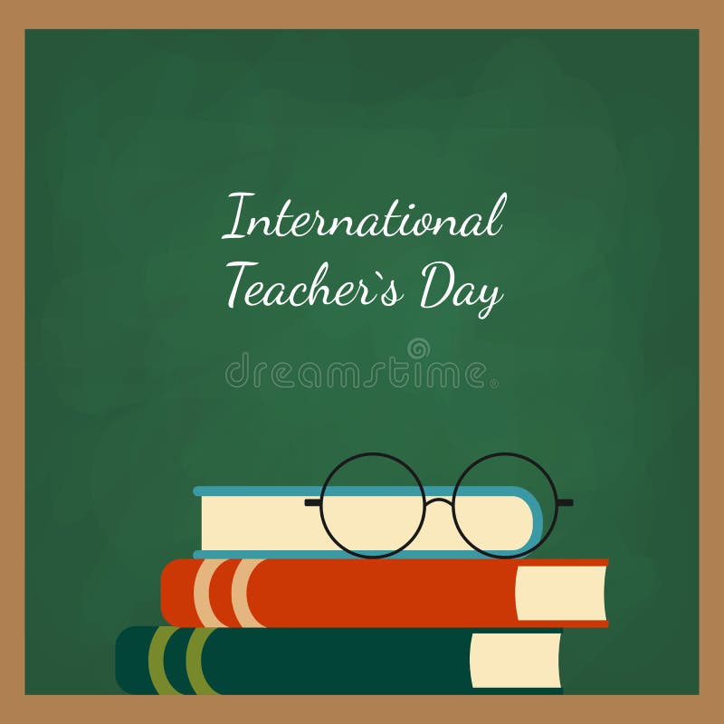 Teachers Day. School Composition. Vector Illustration Books Stock ...