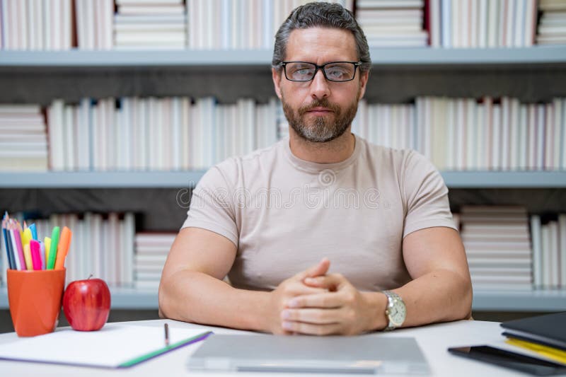 Teachers Day. Teacher in School Classroom. Knowledge and Education with ...