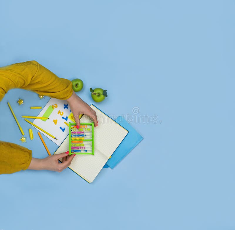 Teachers Hands on Table Background. Modern Methods To Studying ...