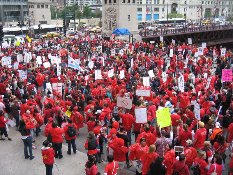 Chicago Teachers Strike 2012 Editorial Photo - Image of protest, fists ...