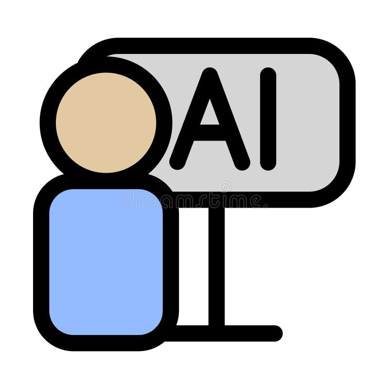 Teaching Artificial Intelligence - Artificial Intelligence Icon Stock ...