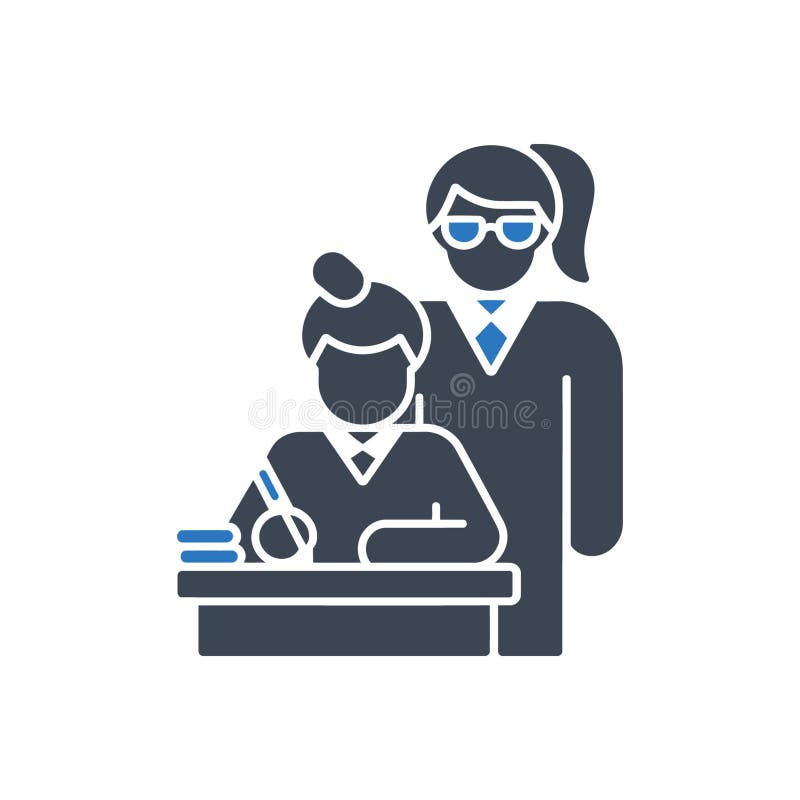 Teaching Assistance Icon stock vector. Illustration of education ...