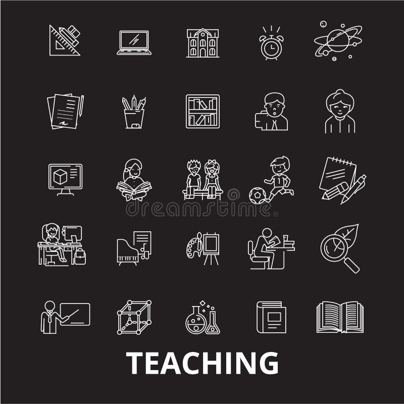 Teaching Line Icon Concept. Teaching Flat Vector Symbol, Sign, Outline ...