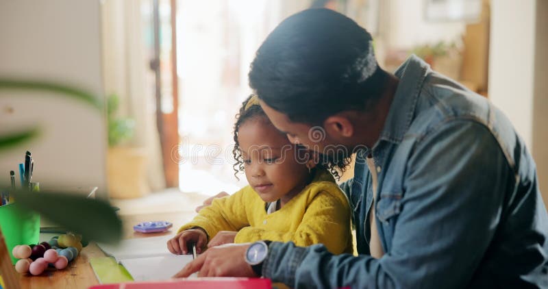 Teaching, Help and Homework with Father and Daughter for Education ...