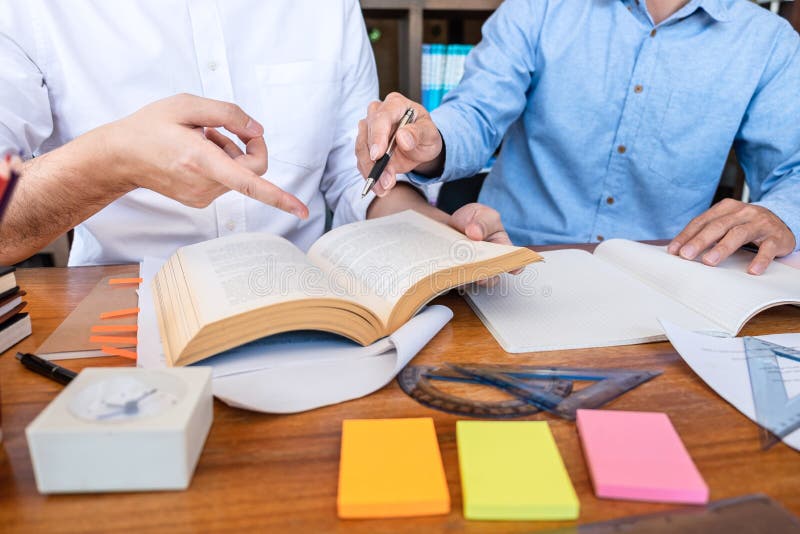 Teaching Helping and Study Course, Team of Young Teacher or Tutor Helps ...