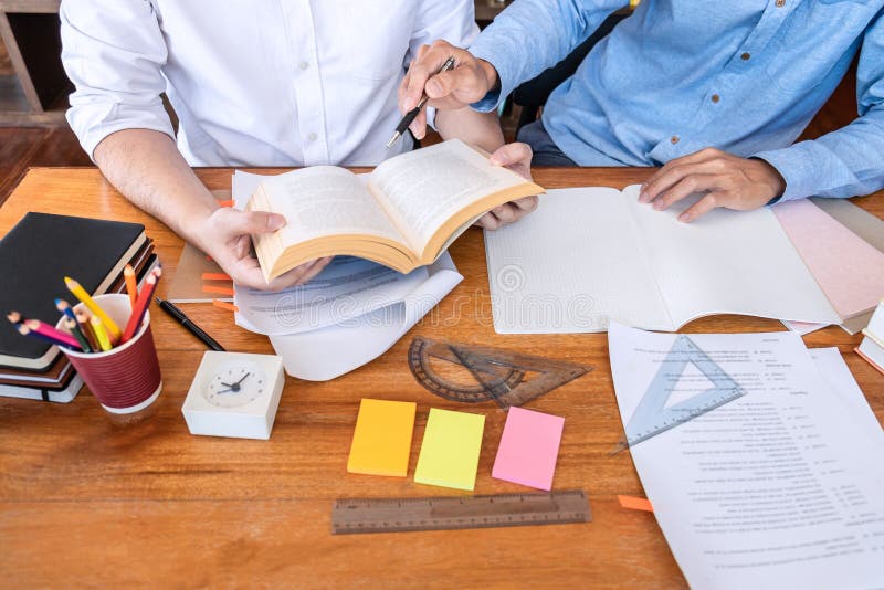 Teaching Helping and Study Course, Team of Young Teacher or Tutor Helps ...