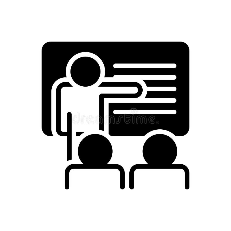 Black Solid Icon for Teaching, Teach and Coach Stock Vector ...