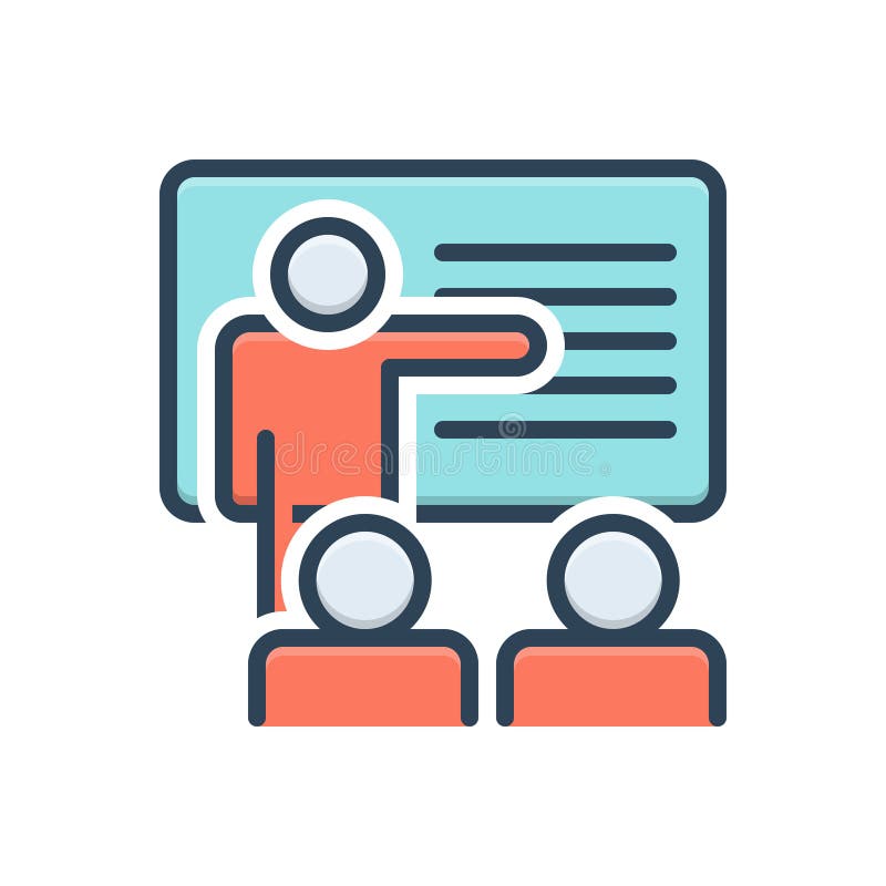 Color Illustration Icon for Teaching, Teach and Education Stock ...
