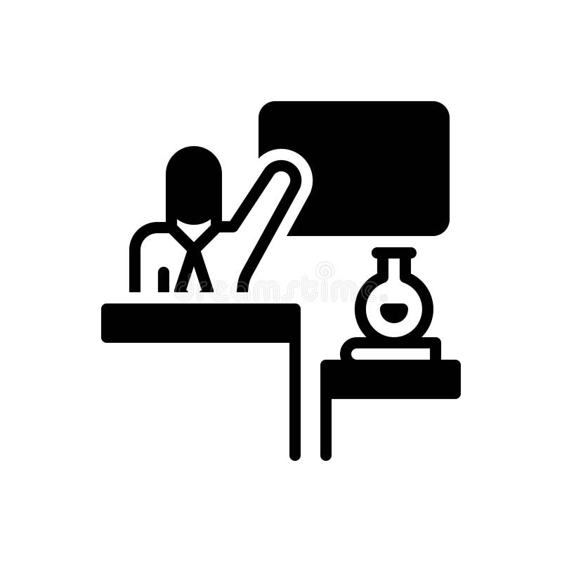 Black Solid Icon for Teaching , Education and Teach Stock Illustration ...