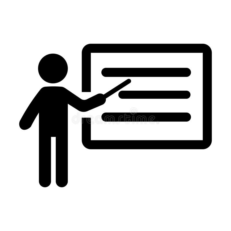 Teaching Icon. Training Education Icon in Flat Style, School Classroom ...
