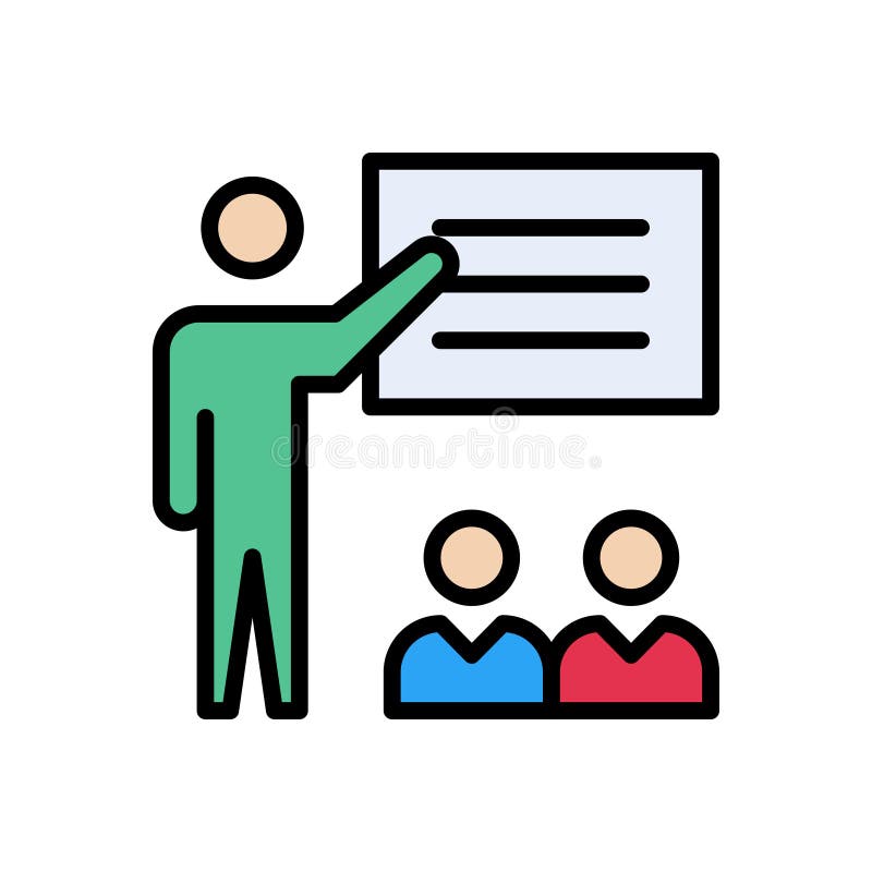 Teaching Vector Line Colour Icon Stock Vector - Illustration of pack ...