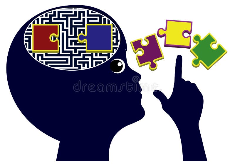 Teaching Kids Thinking Skills Stock Illustration - Illustration of ...