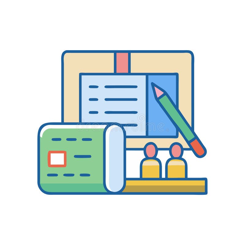 Teaching Materials Icon for Resources Stock Vector - Illustration of ...