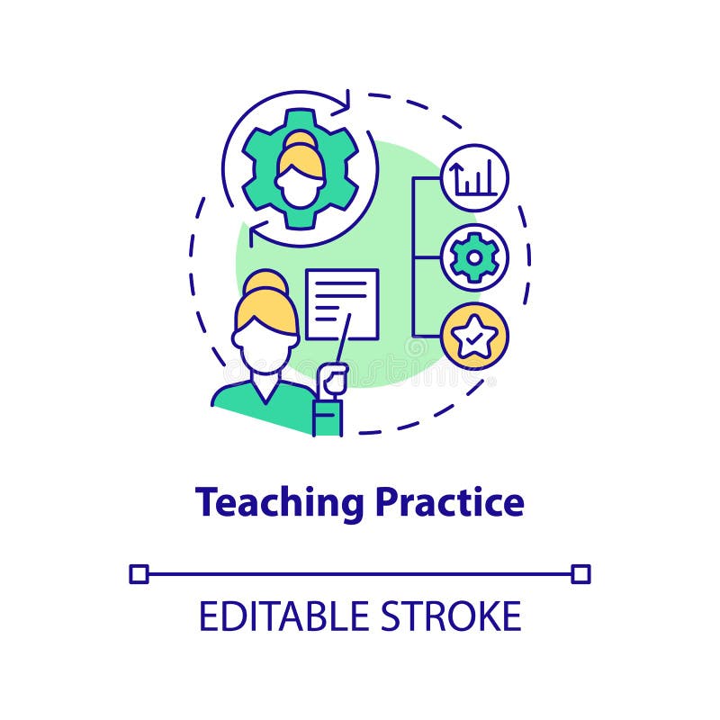 Teaching Practice Concept Icon Stock Vector - Illustration of concept ...