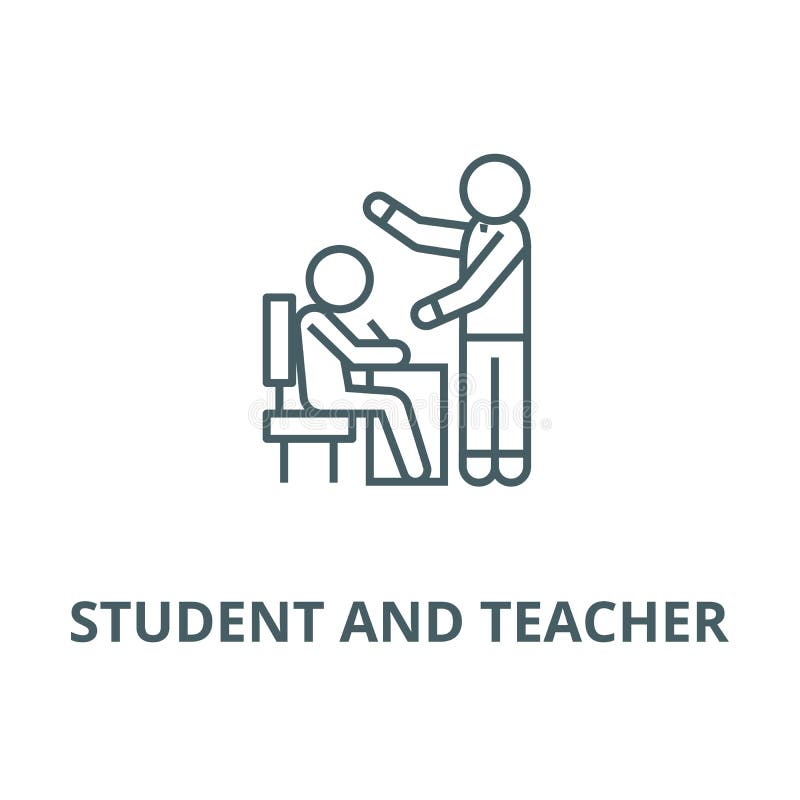 Student Line Icon Concept. Student Vector Linear Illustration, Symbol ...