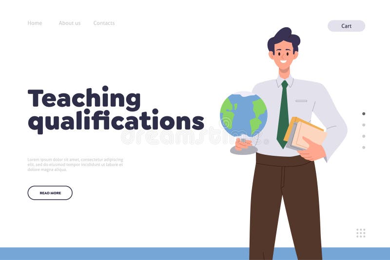 Teaching Qualifications Landing Page Design Website Template for ...