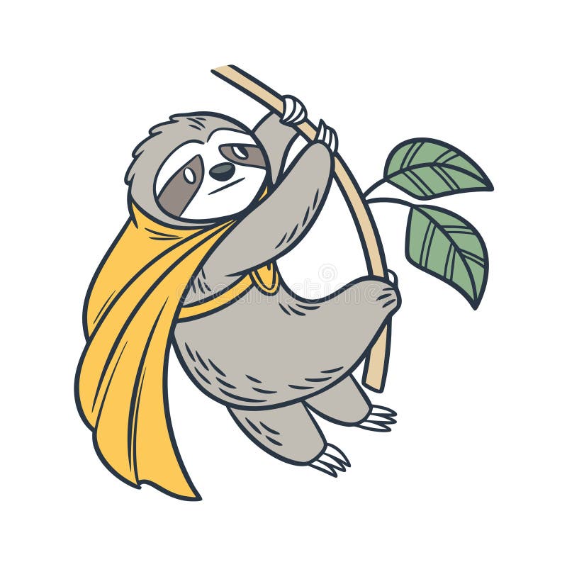 Teaching Sloth in a Starving Condition Stock Illustration ...