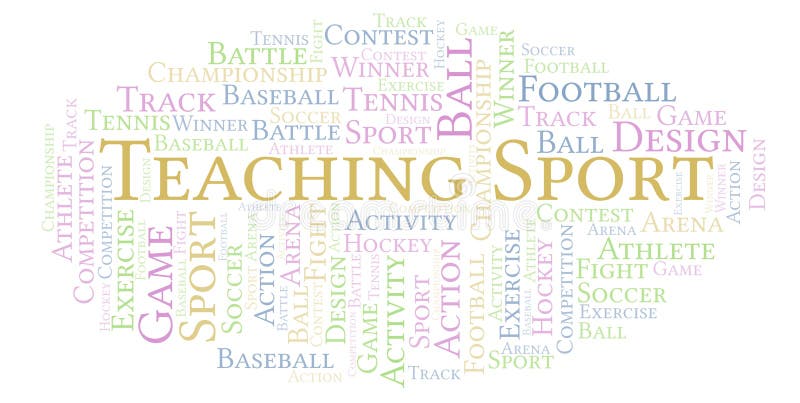 Teaching Sport word cloud. stock illustration. Illustration of activity ...