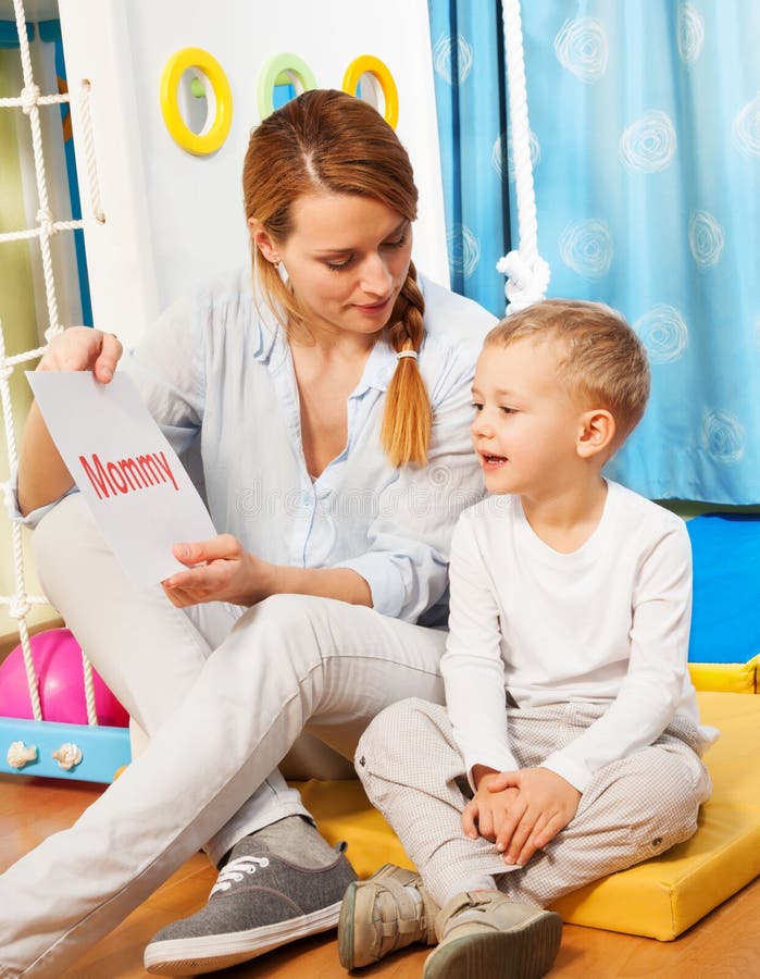 So Hard To Read To Teach To Read Stock Image - Image of home, people ...