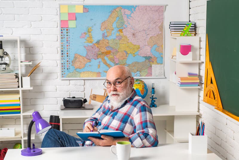 Teaching in University. University Education. Mature Teacher in ...