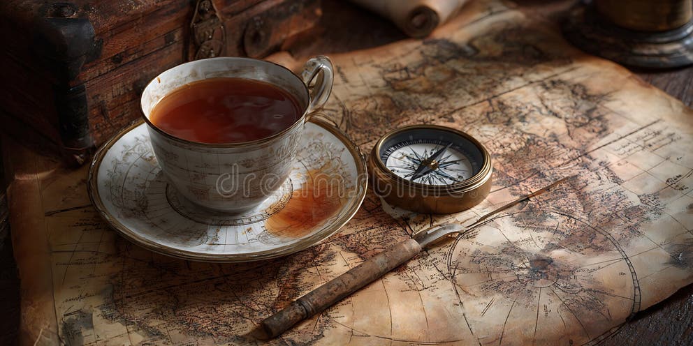 Teacup and Ashes a Dramatic Still Life Photograph Stock Illustration ...