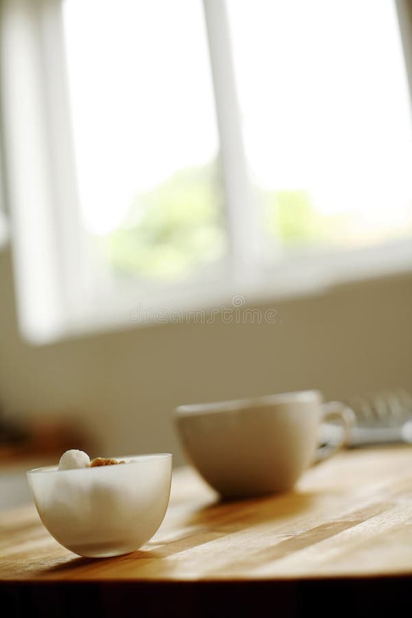 Teacup and Bowl on the Table. Conceptual Image Shot Stock Photo - Image ...